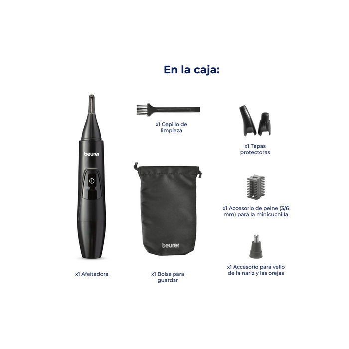 Rasuradora de nariz y recortador de vello nasal MN2X | Beurer