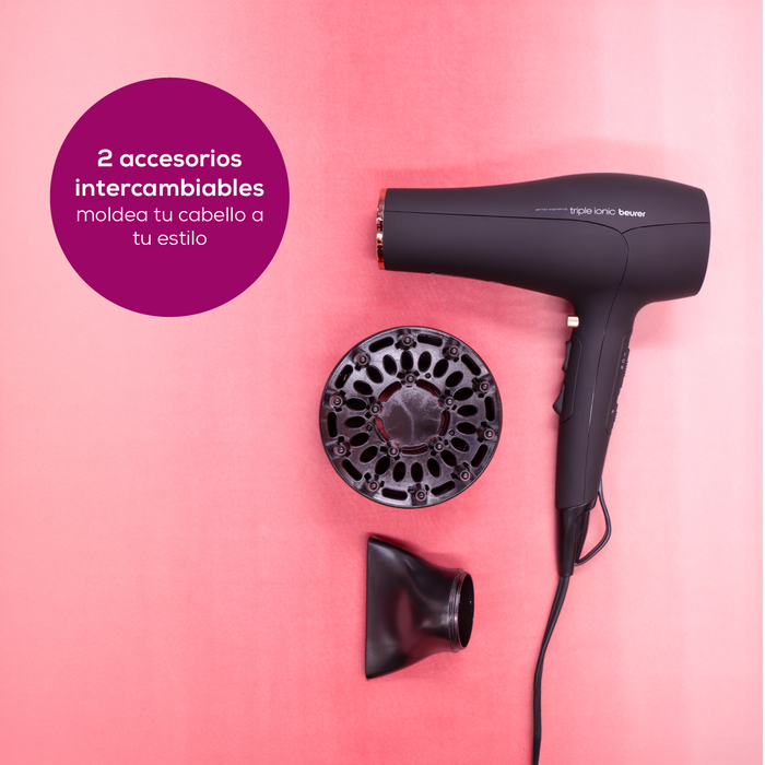 Secadora de Cabello Profesional con Difusor y botón de aire frío, Pro